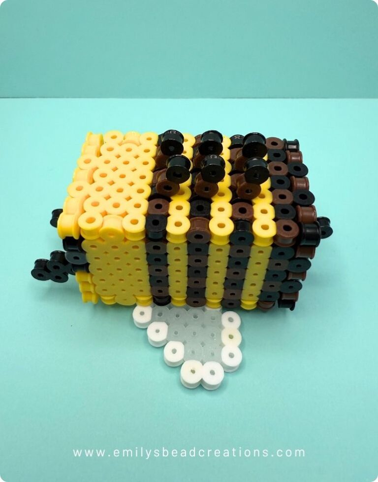 3D Minecraft Bee Perler Bead Pattern - Emily's Bead Creations