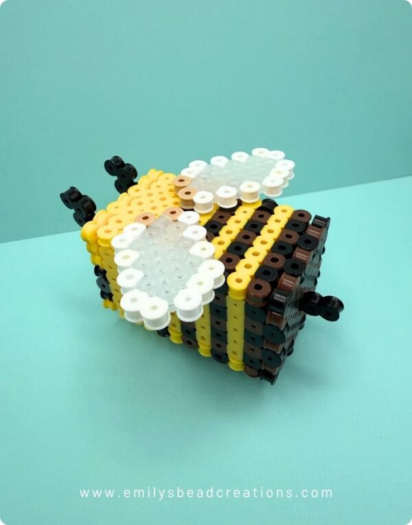 3D Minecraft Bee Perler Bead Pattern - Emily's Bead Creations
