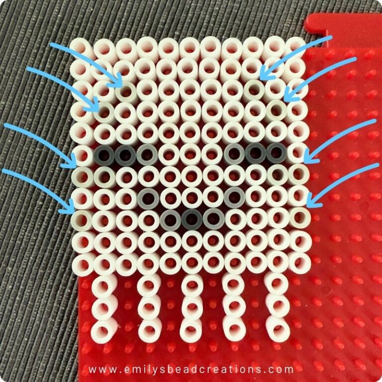 Minecraft Ghastling Perler Bead Pattern - Emily's Bead Creations