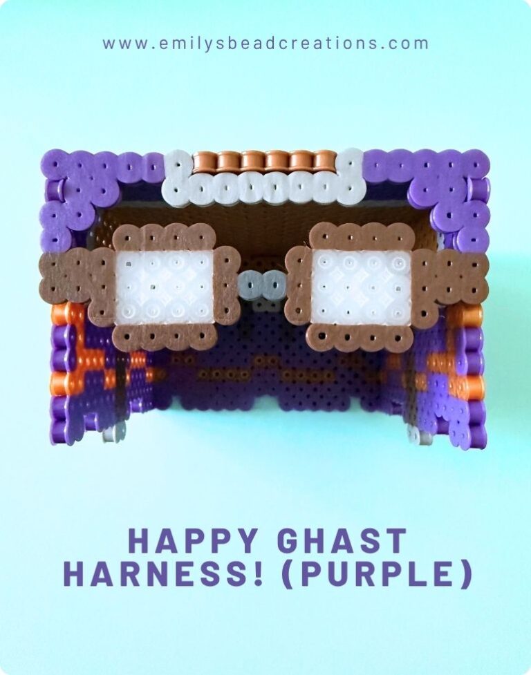 3D Minecraft Happy Ghast Perler Bead Pattern - Emily's Bead Creations